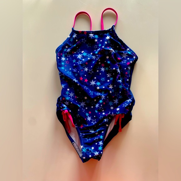 Speedo | Swim | Speedo Swim Suit Girls Size S Navy With Stars And Pink ...